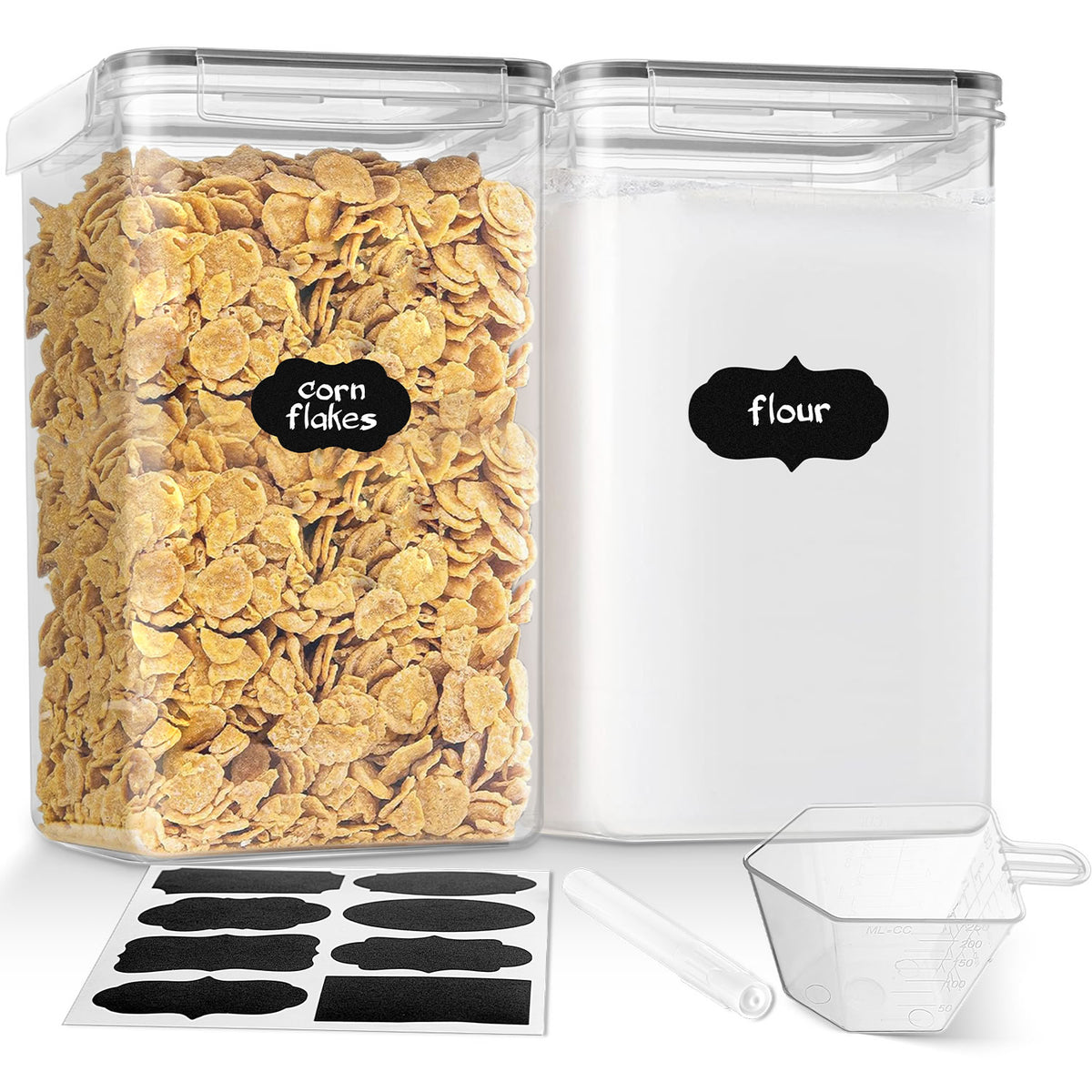 Stelive 2-Piece 6.5L Food Storage Containers Airtight Pantry Storage C ...