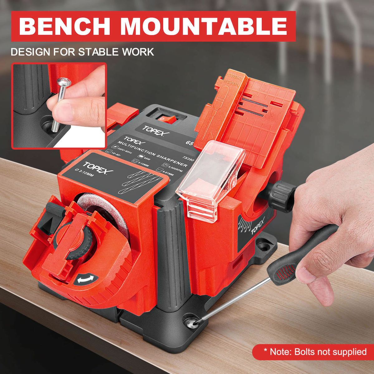 TOPEX 65W Electric Multifunction Sharpener SAA Drill Bit Knives Scisso ...