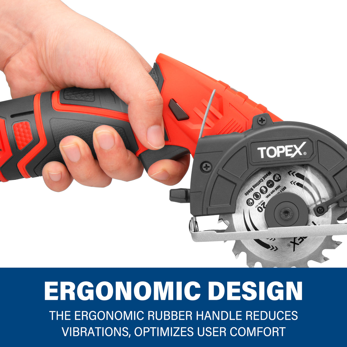 TOPEX 12V Max Cordless Circular Saw 85 mm Compact Lightweight w/ Batte ...