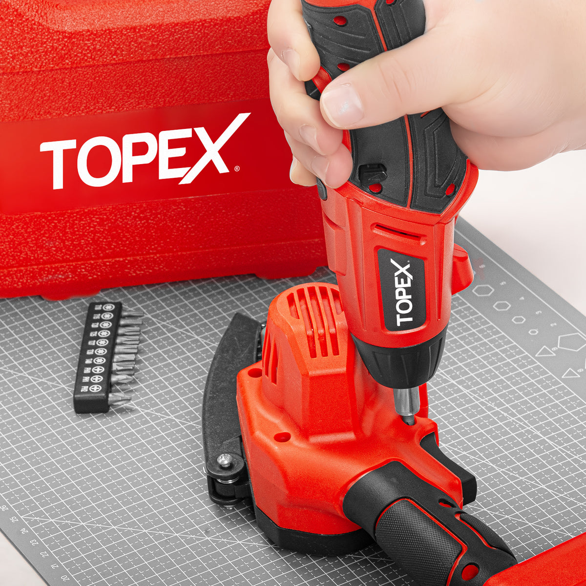 TOPEX 82 Piece Electric Screwdriver Set 4v Max Cordless Screwdriver Se ...