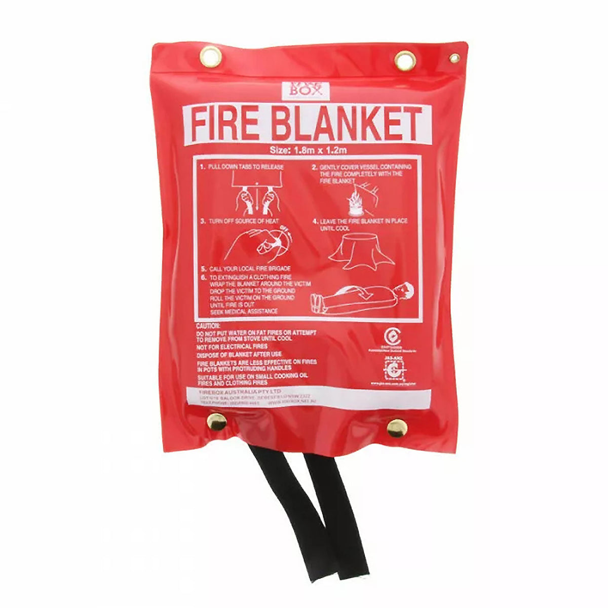 FIREBOX Flame Retardant 1.8M x 1.2M Fire Blanket Kitchen Car Office Wa ...