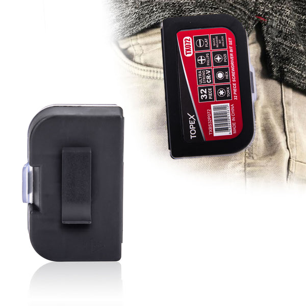 TOPEX 32-Piece CR-V Security Screwdriver Bit Set with Belt Clip Magnet ...